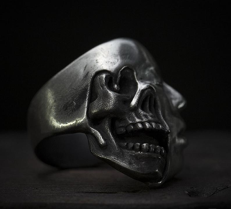 Handmade Steampunk Skull & Face Mask 925 Silver Ring. – The Steampunk ...